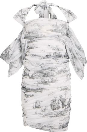 Philosophy di Lorenzo Serafini Kurzes bedrucktes Kleid - - Dresses - Damen - Wei&szlig; - M