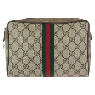 Gucci Pre-owned GG Supreme Canvas Clutch Bag - - Pre-owned - Herren - Braun - ONE SIZE