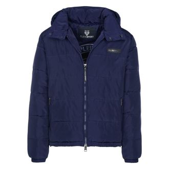 Plein Sport Gesteppte Daunenjacke - - Sport - Damen - Blau - 5XL
