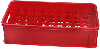 Contacto Gl&auml;serkasten 50 F&auml;cher, rot