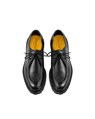 Doucal's Blake-Stitched Leather Oxford - Black