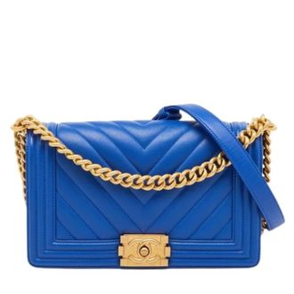 Chanel Sac bandouli&egrave;re en cuir Pre-owned - Femme - Pre-owned - Bleu - Taille: ONE Size