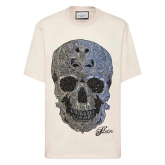 Philipp Plein Homme, Tops, Beige, Taille: L T-Chemises