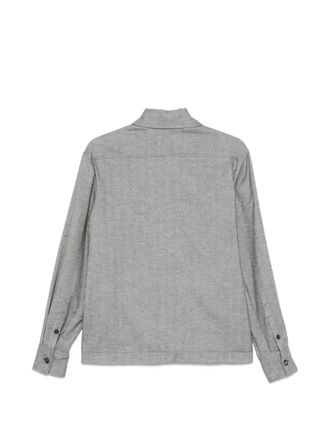 Kiton Womens Herringbone-Pattern Flap-Pocket Shirt Aw26 W