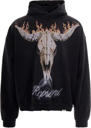 Represent Represent, Homme, Sweatshirts et sweats &agrave; capuche, Noir, Taille: S Felpa cappuccio squadrata