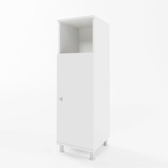 Vicco Midischrank Wei&szlig; Fynn 30x95x30 cm - Badezimmerm&ouml;bel, Bietet Stauraum f&uuml;r Handt&uuml;cher, Pflegeprodukte und Reinigungsmittel