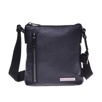 Baldinini Homme, Sacs, Noir, Taille: ONE Size Crossbody bag in black tumbled leather