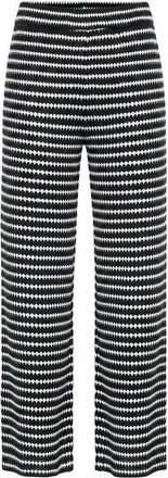 STUDIO UNTOLD Schlupfhose Hose Wide Legs Struktur Muster Elastikbund