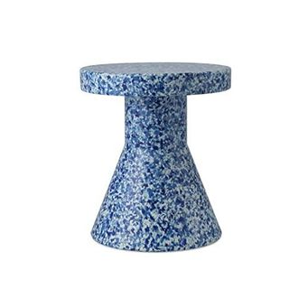 NORMANN COPENHAGEN Bit Hocker aus 100% Post-Industrielles Polyethylen mit niedriger Dichte in der Farbe Cone Blau, Ma&szlig;e: 36cm x 36cm x 42cm, 605701