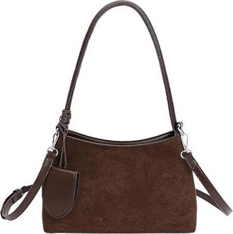 Generic Sac &agrave; bandouli&egrave;re l&eacute;ger en daim pour femme, sac fourre-tout vintage ultra doux, sac de travail, sac de week-end, sac &agrave; bandouli&egrave;re pour le quotidien e