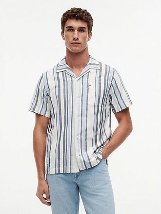 Tommy Hilfiger Chemise coupe standard manches courtes textur&eacute;e ray&eacute;e