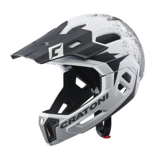 Cratoni Unisex - Erwachsene C-Maniac Fahrradhelm, Weiss-schwarz, L/XL (58-61 cm)