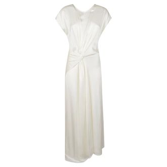 Victoria Beckham Femme, Robes, Beige, Taille: 40 FR Aria Midi Dress
