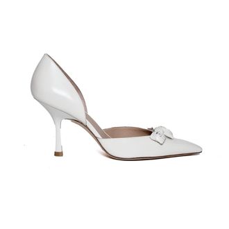 Stuart Weitzman Pumps mit Kitten-Absatz und spitzer Zehenpartie - - Shoes - Damen - Wei&szlig; - 36 1/2 EU
