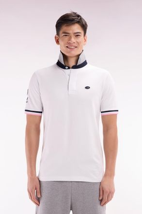Eden Park Maillot &Agrave; Manches Courtes Xv De France En Coton Blanc Broderie Dos