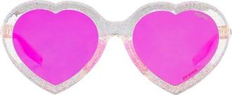 Pit Viper The Admirer Lunettes de soleil en forme de coeur, Gelées arc-en-ciel avec lentille rose polarisée HDPV