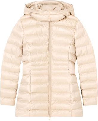 Emporio Armani Emporio Armani Ea7, Femme, Manteaux, Beige, Taille: 40 FR Padded Nylon Hooded Pea Coat