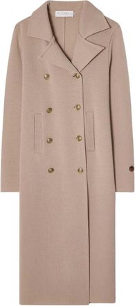 Busnel Femme, Manteaux, Beige, Taille: 36 FR Iris Long Knitted Wool Coat