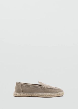 Mango Chaussures cuir jute marron moyen - Homme - 39 - MANGO MAN