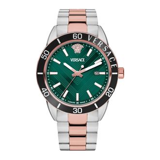 Versace Analoge Quarzuhr - - Accessories - Herren - Gr&uuml;n - ONE SIZE