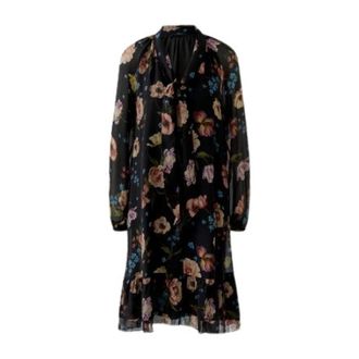 Oui Femme, Robes, Multicolore, Taille: 42 FR Floral Midi Dress