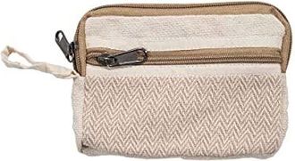 Coline Porte monnaie avec zip pur coton - Couleur : Naturel