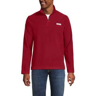 Lands End Anyweather Fleece-Pullover mit Zipper, Herren, Gr&ouml;&szlig;e:52-54 regular, Rot, Polyester, by Lands End