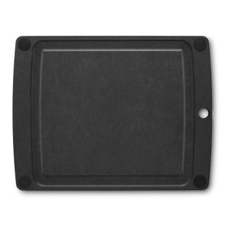 Victorinox by Swiss Army Schneidebrett, All-in-One, Cutting Board M 36.8 x, 28.5 x, 0.6, Saftrille, Klingenschonend, Rutschfest, Spülmaschinengeeignet, Schwarz
