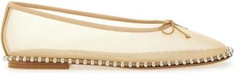Alexander Wang Femme, Chaussures, Beige, Taille: 37 EU Ballerines en maille avec garniture orn&eacute;e