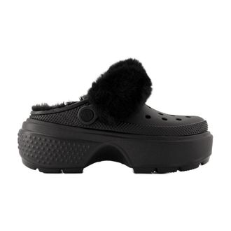 Crocs Womens Stomp Lined Mules Thermoplastic Black Others Shoes