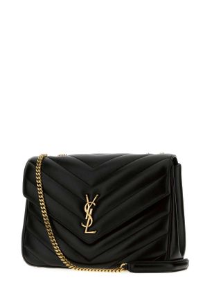 Saint Laurent Womens Black Leather Large Lou Shoulder Bag Nero Borse A Tracolla