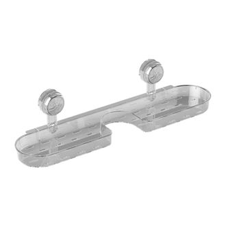 Generic Wandregal f&uuml;r Badezimmer | Wandregal f&uuml;r Sanit&auml;r mit Saugnapf f&uuml;r Wasserhahn, Halterung f&uuml;r Waschbecken, K&uuml;che, Seifenhalter, Saugnapf, B&uuml;rste, Hautpf