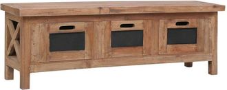 vidaXL Vidaxl - Meuble tv avec 3 tiroirs 120x30x40 cm Bois dacajou massif