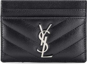 Saint Laurent Portemonnaies - Kartenetui aus Leder - Gr. unisize - in Schwarz - f&uuml;r Damen