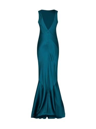 Max Mara Satin Acetate Dress - Green