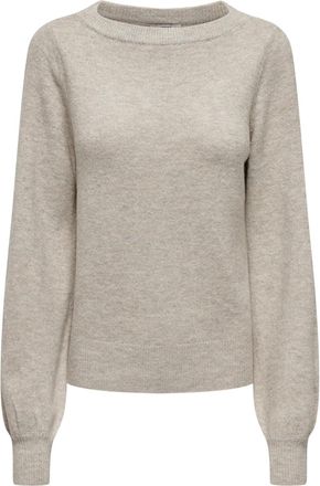 Jacqueline de Yong JdY Damen Strickpullover U-Boot-Ausschnitt Langarm Glitzer Gerippte B&uuml;ndchen, Farben:Beige, Gr&ouml;&szlig;e:XS