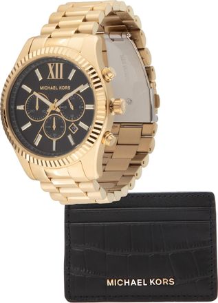 Michael Kors Set: Uhr und Etui LEXINGTON