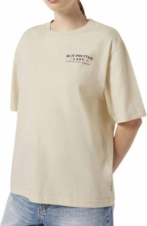 Scotch & Soda Damen T-Shirt Washed Artwork Loose T-Shirt, Soft Ice,XL