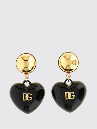 Dolce & Gabbana Boucles doreilles &agrave; clip en forme de caur avec monogramme DG