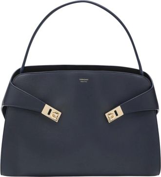 Ferragamo Femme, Sacs, Bleu, Taille: ONE Size Sac bandouli&egrave;re