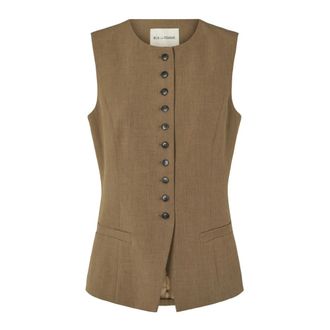 Rue de Femme RUE de Femme, Femme, Vestes, Beige, Taille: 40 FR Gilet