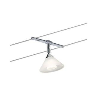 Paulmann 94138 Système de Câbles Colmar Spot Individuel pour Extension 10W max, Chrome/Satin Spot sans Ampoule