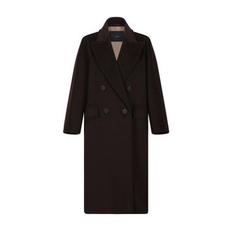 Max Mara Femme, Manteaux, Brun, Taille: 38 FR Angus Oversized Coat