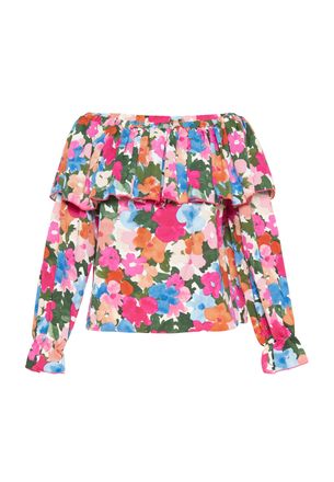 Usha Bluse Frauen rosa mehrfarbig