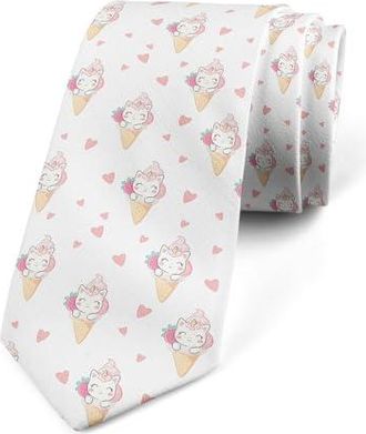 Generic Cravate Pour Hommes Roses Blanc R&eacute;glable Cravates Classique Cravates Homme Pour Accessoires L&Eacute;cole Affaires