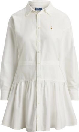Polo Ralph Lauren Femme, Robes, Blanc, Taille: 40 FR Woven-Shirt Dress