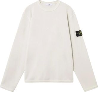 Stone Island Homme, Sweatshirts et sweats &agrave; capuche, Blanc, Taille: 2XL Cotton SweaT-shirt