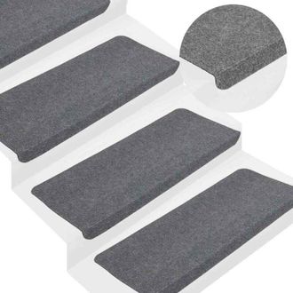 vidaXL vidaXL Stufenmatten Selbstklebend 30 Stk. Grau 65x24,5x3,5 cm