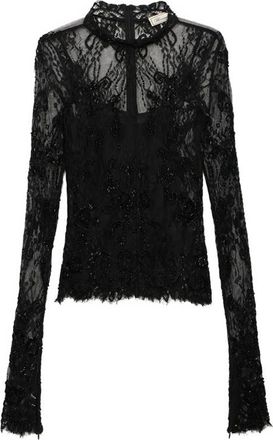 Blumarine Short Lace Dress With Embroidery