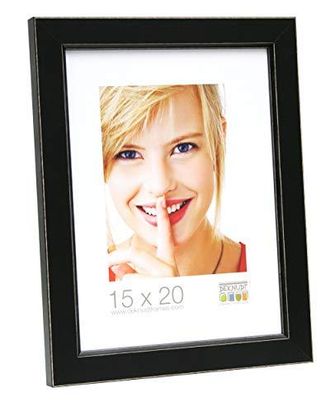 Deknudt Frames Bilderrahmen mit Netz, Schwarz, Holz, 30x30